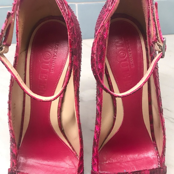 Alexander McQueen | Shoes | Authentic Alexander Mcqueen Python Heels Sz ...